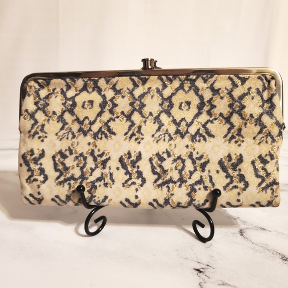 HOBO | Bags | Hobo The Original Blue With Metallic Gold Velvet Leather ...